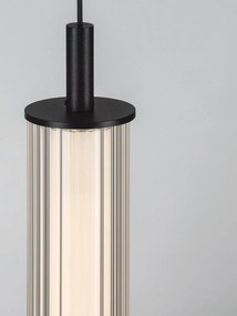 Matně černé hliníkové LED stmívatelné závěsné svítidlo se skleněným stínidlem ø 6,5 cm Glovia – Nova Luce