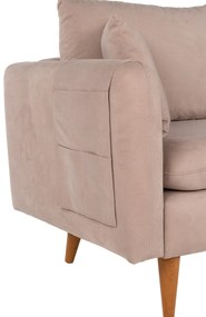Hanah Home Pohovka SOFIA světle hnědá 215 cm
