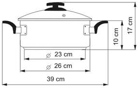 KOLIMAX - české nerezové nádobí Rendlík s poklicí KOLIMAX CERAMMAX PRO COMFORT - granit šedý, 26 cm, 4,5 l