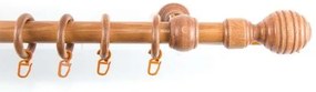 Dřevěná záclonová tyč Granát třešeň délka 120cm