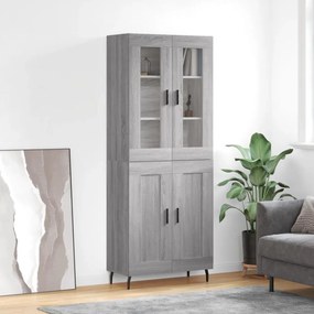Skříň highboard šedá sonoma 69,5 x 34 x 180 cm kompozitní dřevo 3198359
