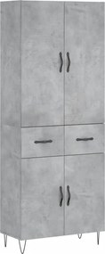 Skříň highboard betonově šedá 69,5x34x180 cm kompozitní dřevo 3198181