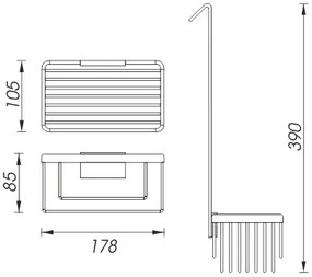 Nimco Drátěná police KI 14015H-26