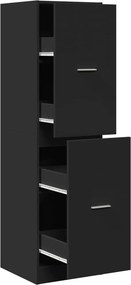 Skříňka na léky černá 40 x 41 x 144,5 cm kompozitní dřevo 3309637