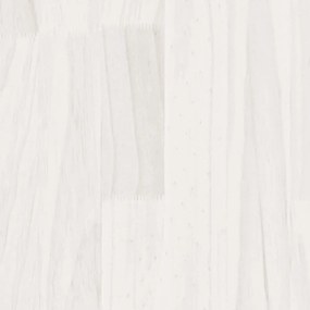 Zahradní truhlík bílý 70 x 70 x 70 cm masivní borové dřevo - Default Title