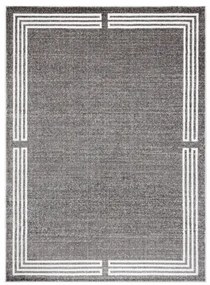 koberec MATEO 8034/944 Moderní vzor rámu strukturální šedá / béžový velikost 140x190 cm | krásné koberce cz