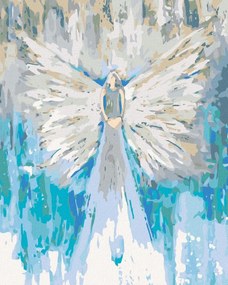 zuty malování podle čísel - andělé od lenky - love angel, 40x50 cm, bez rámu a bez vypnutí plátna
