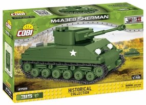 COBI-2705 II WW Sherman M4A3E8 Easy Eight, 1:48, 315 kostek
