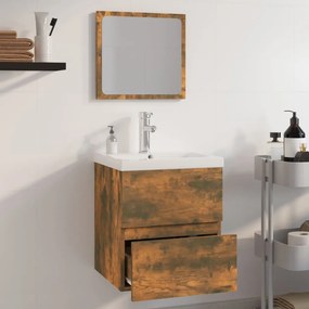 Koupelnová sestava kouřový dub kompozitní dřevo 3152864