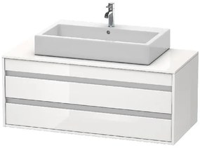 Duravit Ketho - Umyvadlová skříňka 50x120x55 cm, 2 zásuvky, lesklá bílá KT665602222