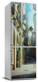 Wallmuralia Tapeta nálepka na ledničku Ulice Barcelony 60x180 cm