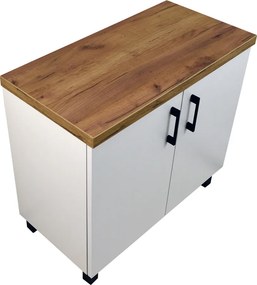 Comodo Koupelnová skříňka pod deskové umyvadlo ROSO W 80-HD - bílá/zlatý dub