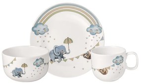 Dětská jídelní porcelánová sada WALK LIKE AN ELEPHANT, 3 ks