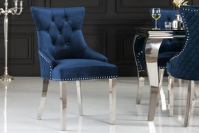 Židle Castle Deluxe - královsky modrá sametová