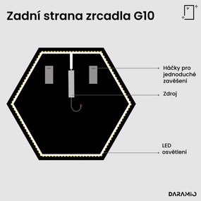 Atypické zrcadlo do koupelny s LED osvětlením G10