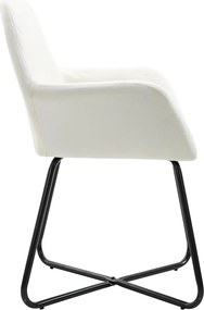 Jídelní židle 2 ks krémové textil 249809