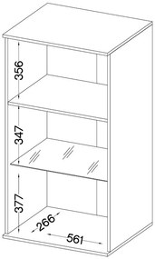 Obývací stěna Salsa, dub artisan/lamelový efekt