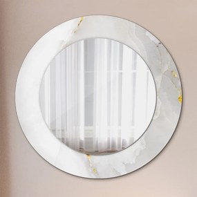 Kulaté dekorativní zrcadlo na zeď Lesklý mramor fi 50 cm