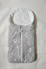 Dětský spací pytel - zavinovačka na zip Bílá+želvičky
