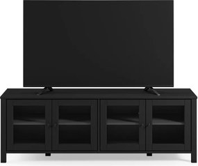 Černý TV stolek z borovicového dřeva 150x50x40 cm Alessandra – Marckeric