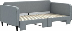 Válenda s přistýlkou a světle šedá 100 x 190 cm textil 3196893