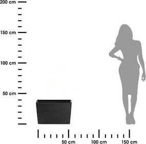 PLASTOVÝ KVĚTINÁČ BLOOM RIFLO 36X56X20 CM ČERNÁ