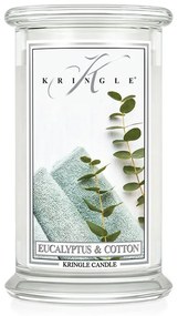 Kringle Candle svíčka Eucalyptus Cotton (sójový vosk), 623 g