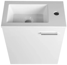 Aqualine Aqualine, ZOJA skříňka s keramickým umyvadlem 40x22 cm, bílá, 51049A-01