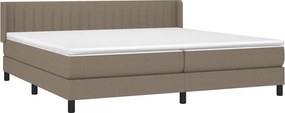 Box spring postel s matrací taupe 200x200 cm textil 3129901