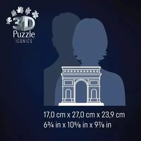 Ravensburger 3D Puzzle Iconics: Vítězný oblouk (Noční edice) / 216 díl