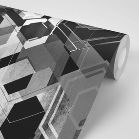 Samolepící tapeta geometrie v černobílém provedení