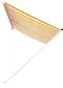 Zatahovací markýza žluto-bílá 300 x 150 cm 143755