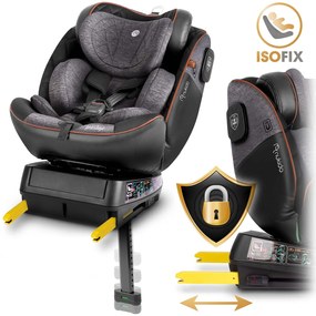 Autosedačka Nukido Prestige Line 0-36 kg ISOFIX v černé a šedé barvě pro bezpečné cestování
