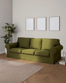Potah na pohovku IKEA Ektorp 3-místná rozkládací, NOVÝ MODEL 2013 barva zelená látka pletený vzor