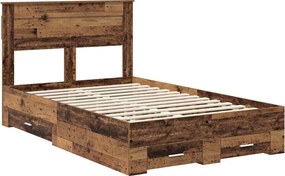 Rám postele s čelo Staré dřevo 120 x 190 cm Kompozitní dřevo 3410009