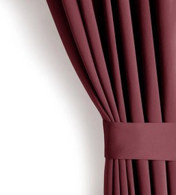 Závěs AmeliaHome Blackout s průchodkami 140x245 vínový