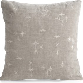 VÁNOČNÍ DEKORAČNÍ POVLAK NA POLŠTÁŘ SHINE 45X45 CM BÉŽOVÝ