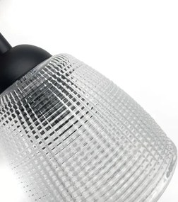 Lustr na lanku LEANDRA 1xE27/15W/230V dub/černá