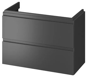 Cersanit Moduo, závěsná umyvadlová skříňka 80x45x57 cm, antracitová matná, S590-081