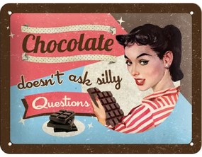 Postershop Plechová cedule - Chocolate Doesn't Ask