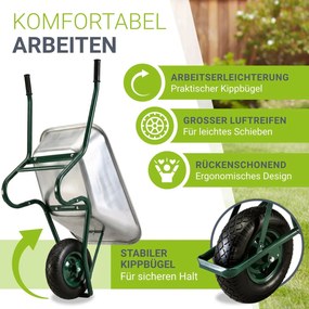 Juskys Zahradní kolečko Garden 100 l Barva: černá