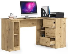 Počítačový stůl B20 155 cm, pravá, dub artisan