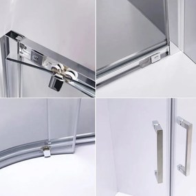 BPS-koupelny Čtvercový sprchový kout HYD-SK102 90x90 chrom/transparent