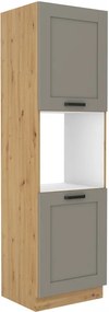 Kuchyňská skříňka LUNA 60 DP-210 2F korpus: dub artisan, barva dvířek: světle šedá CLAY