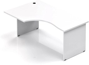 Kancelářský rohový stůl levý Komfort, dřevěná podnož, 140x70/100x76 cm BKA19 12