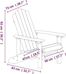 Zahradní křesla Adirondack se stolkem HDPE antracitová 3095705