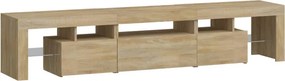 TV skříňka s LED osvětlením dub sonoma 200x36,5x40 cm 3152812