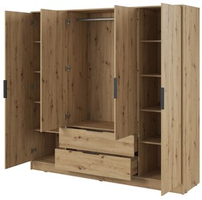 Šatní skříň Kelly 4D 206 cm dub artisan
