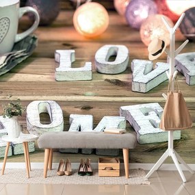 Tapeta Love Home - 375x250 cm