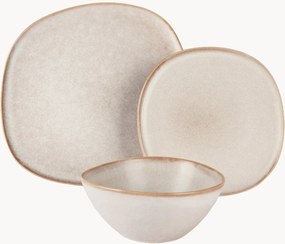 Sada porcelánového nádobí Stone, pro 4 osoby, 12 dílů